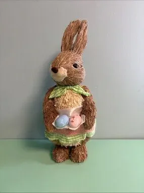 Holiday | Straw Woven Easter Bunny Rabbit Figurine Easter Home Decor ...